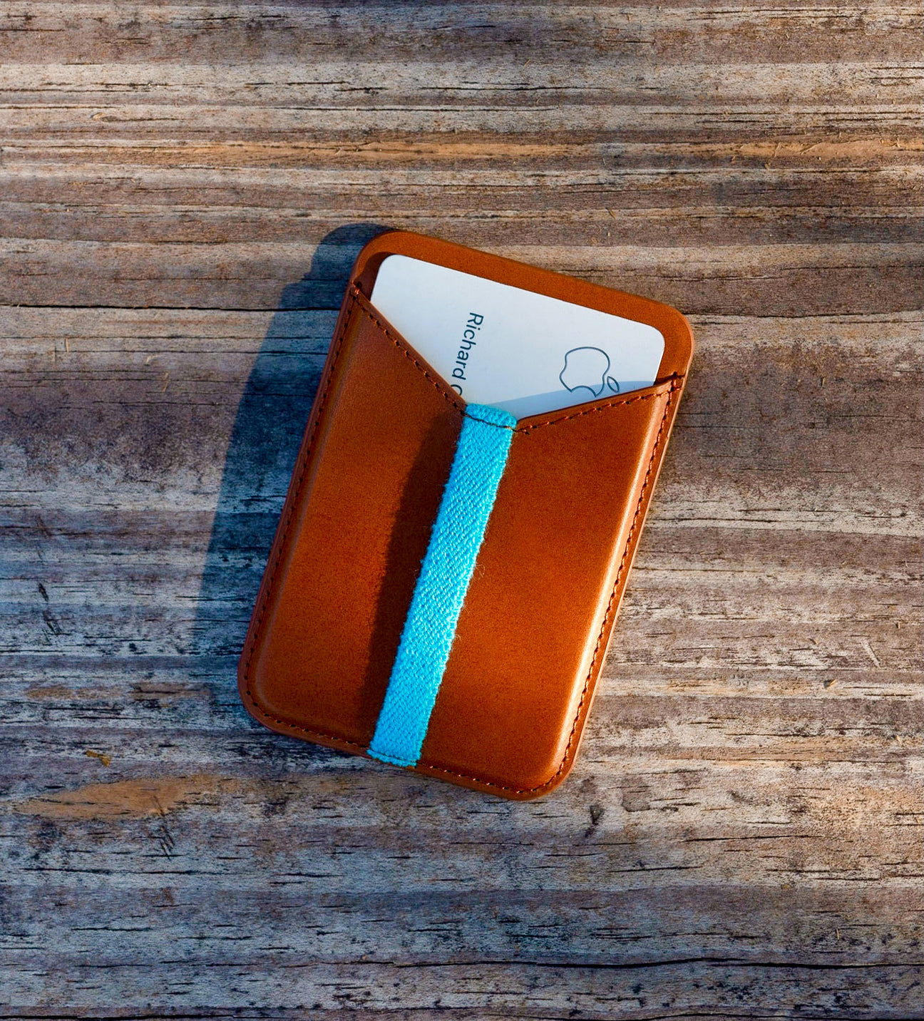 Full-grain Leather MagSafe Wallet – Bluebonnet Case