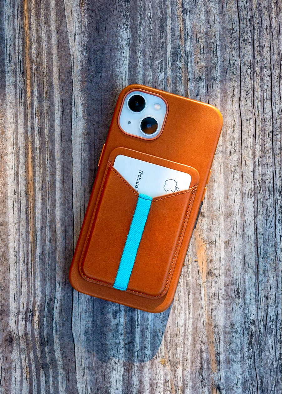 Full-grain Leather MagSafe Wallet – Bluebonnet Case