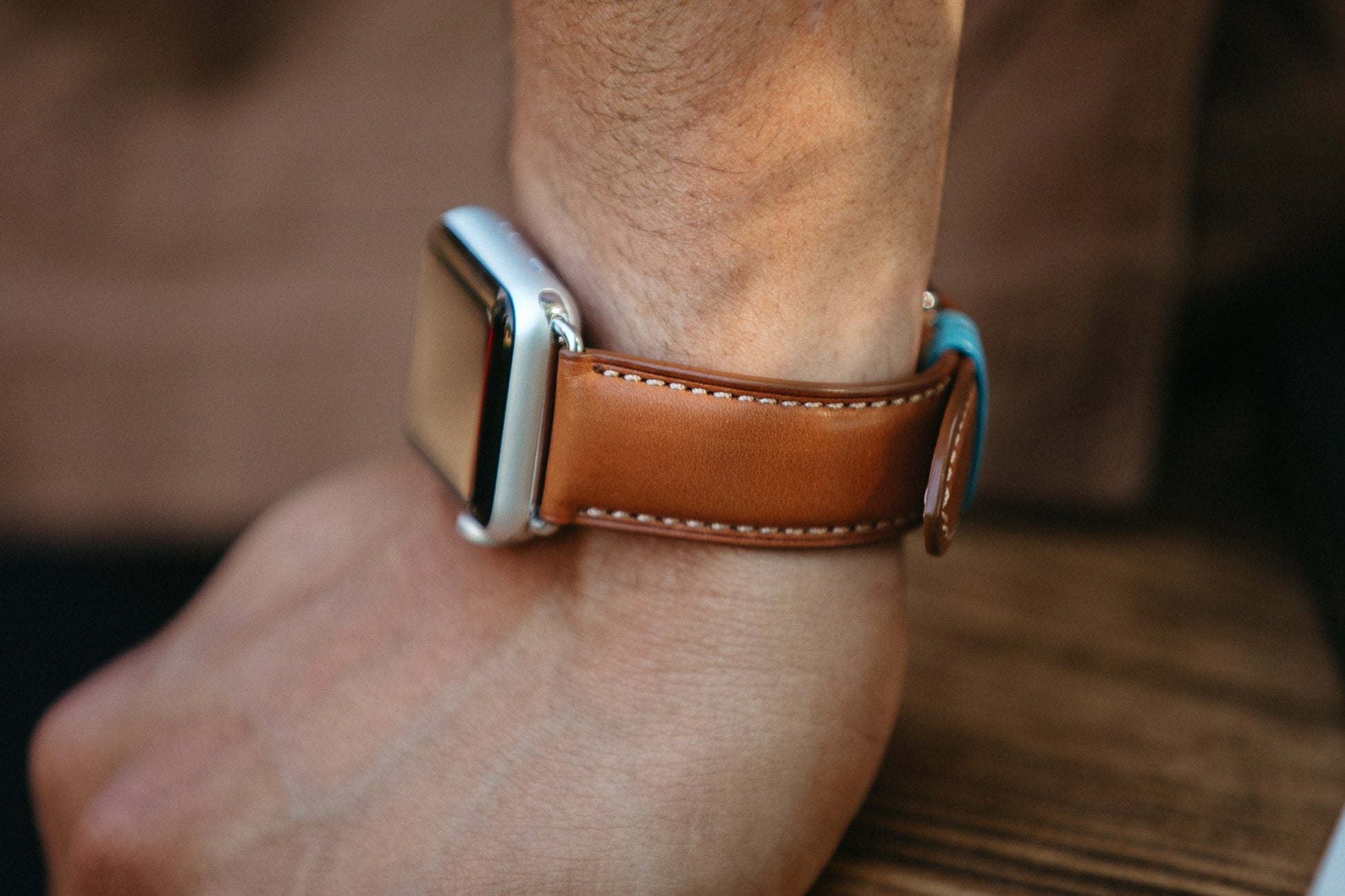 Luxury Tan French Leather Apple Watch Band – Ultra & Series Ready ...