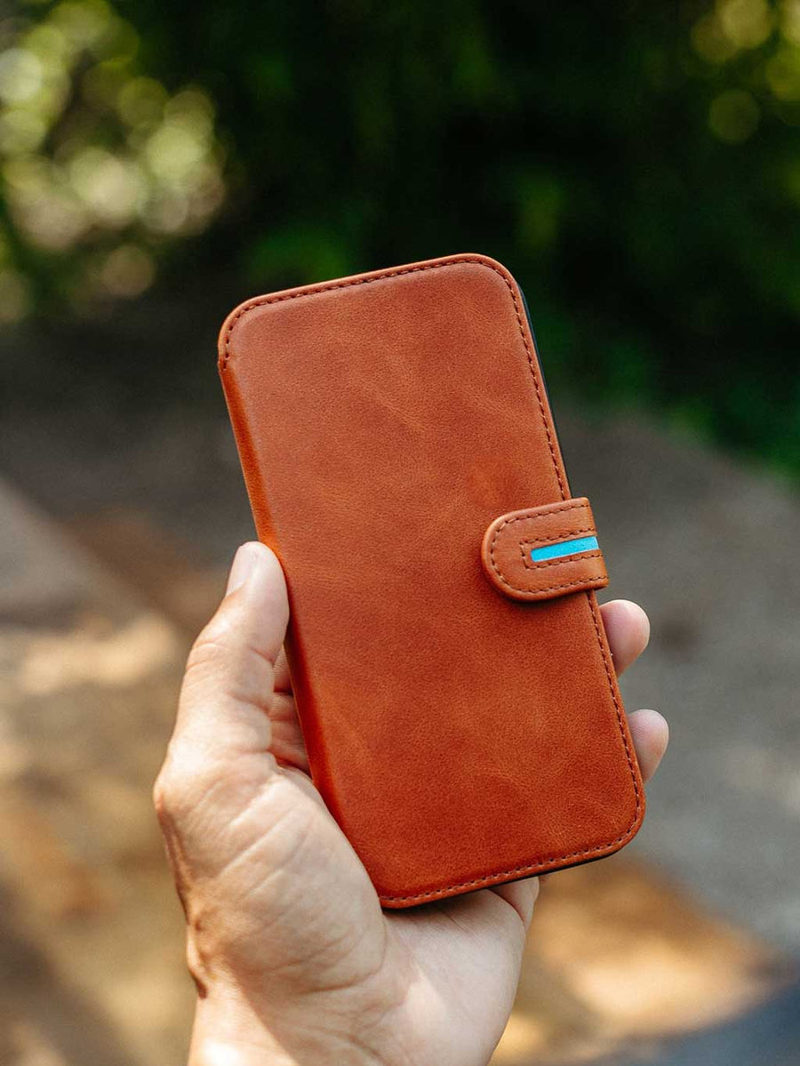 Executive Leather iPhone Wallet Case (Wireless Charging) | Tan ...